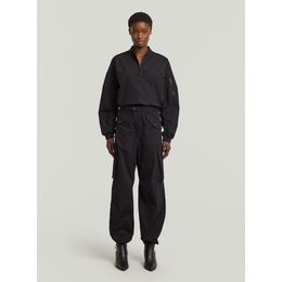 G-Star Raw G-STAR Damen Jumpsuit "Bomber Jumpsuit"dk schwarz, Gr. XL, Obermaterial: 65% Baumwolle, 31% Polyimid, 4% Elasthan, Overalls