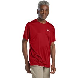 Jack Wolfskin Herren Funktionsshirt "TECH T M"adrenaline rot, Gr. M, Obermaterial: 100% Polyester, Shirts