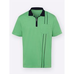 CLASSIC Herren Poloshirt "Poloshirt", gr&uuml;n, Gr. 56, gemustert, mehrfarbig, unifarben, 100% Baumwolle, Shirts