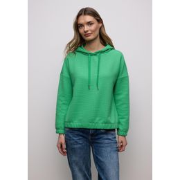 Street One Damen Langarmshirt, gr&uuml;n, Gr. 36, unifarben, Stoff, 100% Polyester, Shirts, mit Struktur