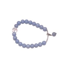 Firetti Damen Charm-Armband "Schmuck Geschenk Silber 925 Armkette Charmarmband Sternzeichen", 18, Waage, Silber 925 (Sterlingsilber) Silikon, blau,