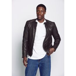 Mustang Herren Lederjacke "31019253", schwarz, Gr. M, Obermaterial: 100% Lammleder. Innenfutter: 100% Baumwolle. F&uuml;tterung: 100% Polyester.