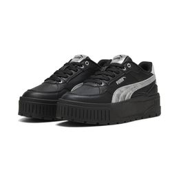 Puma Damen Sneaker "Karmen II Idol Metallic Whisper Sneakers Damen", Gr. 40,5schwarz silber metallic, Obermaterial: Textil, Synthetik; Futter: