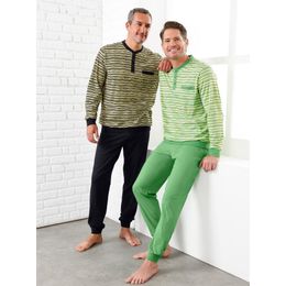 w&auml;schepur W&Auml;SCHEPUR Herren Schlafanzug, Gr. 48, bunt, 100% Baumwolle, Homewear-Sets