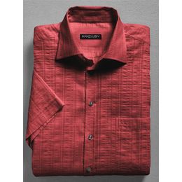 CLASSIC Herren Kurzarmhemd, rot, Gr. 41, unifarben, 72% Baumwolle, 28% Polyamid, Hemden