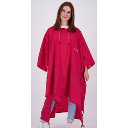 DEPROC Active Damen Regenponcho "CORNWALL PONCHO WMN", rot, Gr. XL, 100% Polyester, Jacken, auch in Gro&szlig;en Gr&ouml;&szlig;en erh&auml;ltlich