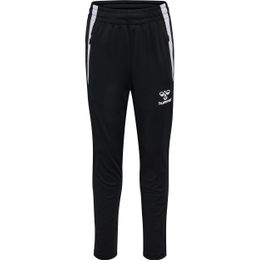Trainingshose Hummel "HMLLEAD 2.0 TRAINING PANTS KIDS", M&auml;dchen, Gr. 128, N-Gr, schwarz, Obermaterial: 95% Polyester, 5% Elasthan, Hosen Trainingshose