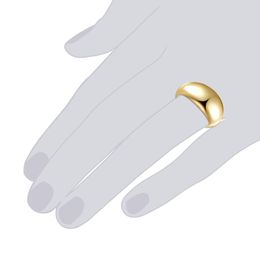 Rafaela Donata Damen Fingerring "RD7725", 58, Silber 925 (Sterlingsilber), 9,7mm, gold, Silber 925 (Sterlingsilber), Fingerringe, aus Sterling Silber