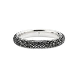 Bruno Banani Damen Fingerring "Schmuck Geschenk Silber 925 Damenring black-white", 59, Silber 925 (Sterlingsilber), 3,6mm, silber, Silber 925
