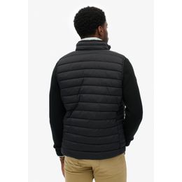 Superdry Herren Steppweste "Fuji Lite Padded Gilet"schwarz, Gr. XXL, unifarben, Steppware, Obermaterial: 100% Nylon, Westen, Steppware, normal