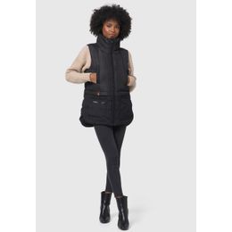 Marikoo Damen Steppweste "Kiraraa", schwarz, Gr. L, Obermaterial: 100% Polyester. Innenseite: 100% Polyester. Futter: 100% Polyester, Westen, mit