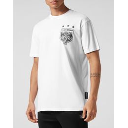Plein Sport Jungen T-Shirt "Tiger", wei&szlig;, Gr. XL, Obermaterial: 100% Baumwolle, Shirts