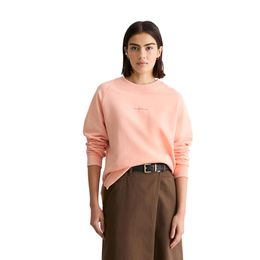 Marc O'Polo Damen Sweatshirt "aus Organic Cotton"peony pink, Gr. L, MARC O'POLO DENIM, unifarben, Obermaterial: 100% Baumwolle, Sweatshirts