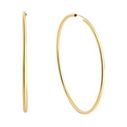 Firetti Damen Paar Creolen "Schmuck Geschenk Silber 925 Basic 2 mm breit", 40, Silber 925 (Sterlingsilber), gold, Silber 925 (Sterlingsilber),