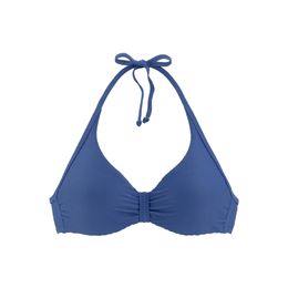 Sunseeker Damen B&uuml;gel-Bikini-Top "Fancy", blau, Gr. 38, Strukturmuster, Obermaterial: 92% Polyamid, 8% Elasthan. Futter: 100% Polyamid,