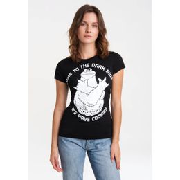 logoshirt Damen T-Shirt "Sesamstrasse - Kr&uuml;melmonster Dark Side", schwarz, Gr. XS, bedruckt, 100% Baumwolle, Shirts, mit lizenziertem Print