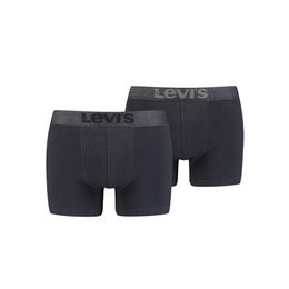 Levi's LEVI'S Herren Boxershorts "LEVIS MEN MEL WB BOXER BRIEF ORG CO 2P", Gr. XL, schwarz, Obermaterial: 95% Baumwolle, 5% Elasthan, unifarben, Unterhosen,