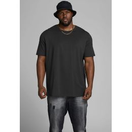 Jack & Jones PlusSize Herren Rundhalsshirt "CORP LOGO TEE", schwarz, Gr. 6XL, JACK & JONES PLUSSIZE, bedruckt, Single Jersey, Obermaterial: 100% Baumwolle, Shirts