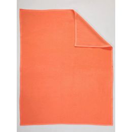 Wohndecke Biederlack, B:150cm L:200cm, orange, 100% Baumwolle, Wohndecken