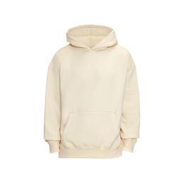 Kapuzenpullover DROPSIZE "Dropsize HEAVY OVERSIZE HD LOGO HOODIE", Herren, Gr. L, wei&szlig;cap gray, 70% Baumwolle, 30% Polyester, unifarben, oversize, ohne Ausschnitt, Pullover Kapuzenpullover