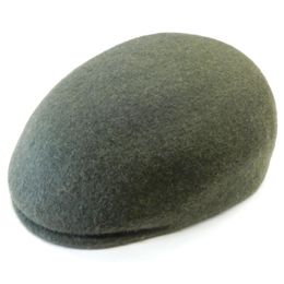 Chaplino Herren Flat Cap, gr&uuml;n, Gr. 59, unifarben, 100% Wolle, Caps, in klassischem Design