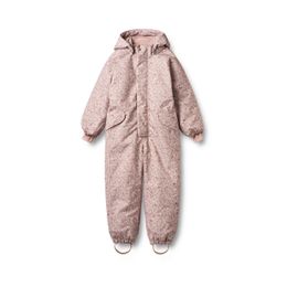 Wheat M&auml;dchen Jumpsuit "Wheat Snowsuit Miko"rose dust flowers, Gr. 116, 100% Recycled Polyamide/Nylon, Overalls