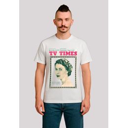 F4NT4STIC Herren T-Shirt "TV Times Queen Elizabeth II 1957 Cover", wei&szlig;, Gr. L, Obermaterial: 100% Baumwolle, Shirts, Premium Qualit&auml;t