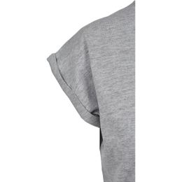 Urban Classics Damen Shirtkleid "Urban Classics Damen Ladies Turtle Extended Shoulder Dress", grau, Gr. M, unifarben, 100% Baumwolle, Kleider