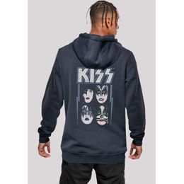 F4NT4STIC Herren Kapuzenpullover "Kiss Rock Music Band Made For Lovin' You", blau, Gr. S, Obermaterial: 65% Baumwolle, 35% Polyester, Pullover,