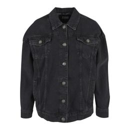 Urban Classics Damen Jeansjacke "Urban Classics Damen Ladies Oversized 90&lsquo;s Denim Jacket", schwarz, Gr. XS, unifarben, 100% Baumwolle, Jacken