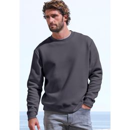 John Devin Herren Sweatshirt, grau, Gr. S, unifarben, Sweatware, Obermaterial: 52% Baumwolle, 47% Polyester, 1% Elasthan, Sweatshirts, Langarm,
