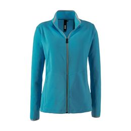 DEPROC Active Damen Fleecejacke "DECORAH III WOMEN", blau, Gr. 40, 100% Polyester, Jacken, weiche Fleecejacke in traditioneller Optik