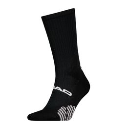 Head Damen Socken "Head PADEL CREW 1P", Gr. 39, schwarz, Materialmix, Socken, Anatomisch geformtes Fu&szlig;bett