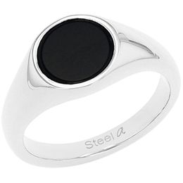 Amor Damen Fingerring "2037297/-298/-299/-300-306, 2037307/-08/-09/-10-16", 66, Edelstahl, 1,9mm, schwarz, Edelstahl, Fingerringe, mit Onyx