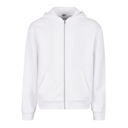 Urban Classics Herren Strickpullover "Urban Classics Fluffy Zip Cardigan", wei&szlig;, Gr. XL, unifarben, 70% Baumwolle, 30% Polyester, Pullover