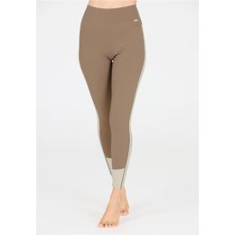 ENDURANCE ATHLECIA ATHLECIA Damen Trainingstights "Aspasia", braun, Gr. 34, mehrfarbig, 77% Polyamid, 23% Elasthan, Hosen, mit Quick-Dry-Funktion