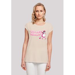 F4NT4STIC Damen T-Shirt "Alice im Wunderland Escape Reality", wei&szlig;, Gr. 4XL, Obermaterial: 100% Baumwolle, Shirts, Retro, Heroes of Childhood, TV