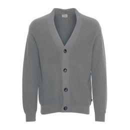 !Solid Cardigan SOLID "Cardigan SDGore", Herren, Gr. L, grau (griffin melange), Obermaterial: 100% Baumwolle CO recyc.., Strickjacken