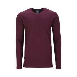 Herren Langarmshirt, rot, Gr. 8XL, Ahorn Sportswear, unifarben, 100% Baumwolle, Shirts, mit Rundhalsausschnitt