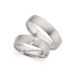Phoenix PH&Ouml;NIX Damen Trauring "Schmuck Geschenk Silber 925 Trauring Ehering LIEBE versch. Varianten", 50, 0,01 SI = kleine Einschl&uuml;sse mit Brillant, Silber