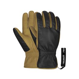 Reusch Damen Skihandschuhe "Outsider", braun, Gr. 10, mehrfarbig, 60% Rindsleder, 30% Wolle, 10% Polyamid, Handschuhe, mit winddichter und