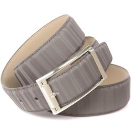 Anthoni Crown Damen Lederg&uuml;rtel, grau, Gr. 90, unifarben, Leder, G&uuml;rtel, in schillernder 3D-Optik