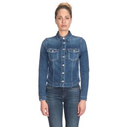 Damen Jeansjacke, blau, Gr. L, Le Temps Des Cerises, unifarben, 100% Baumwolle, Jacken, in klassischem Design