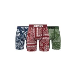 PSD Herren Boxershorts "PSD DARK BANDANA 3 BOXERSHORTS PACK", Gr. XXLmulticolor, 88% Polyester, 12% Elasthan, Unterhosen