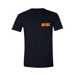 F4NT4STIC Damen T-Shirt "AC/DC Fire Logo Unisex T-Shirt", schwarz, Gr. M, Obermaterial: 100% Baumwolle, Shirts, Bandshirt, Merchandise, ACDC