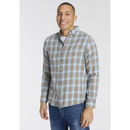 Gant Herren Karohemd "REG WINDBLOWN FLANNEL CHECK SHIRT", blau, Gr. S, Web, Obermaterial: 100% Baumwolle, Hemden, Mit Rundhalsausschnitt