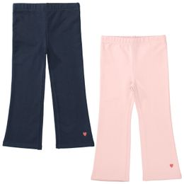 STACCATO M&auml;dchen Leggingsblush, night blau, Gr. 104, bedruckt, unifarben, Web, Obermaterial: 95% Baumwolle, 5% Elasthan, Hosen, 2er Pack, mit