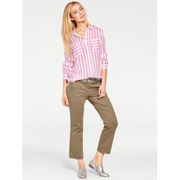 Damen Hemdbluse, pink, Gr. 50, Rick Cardona BY HEINE, gemustert, gestreift, 100% Viskose, Blusen