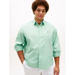 Tommy Hilfiger Big & Tall Herren Langarmhemd "BT-FLEX POPLIN SOLID", gr&uuml;n, Gr. 5XL, TOMMY HILFIGER BIG & TALL, Web, Obermaterial: 100% Baumwolle, Hemden, Gro&szlig;e Gr&ouml;&szlig;en, regular