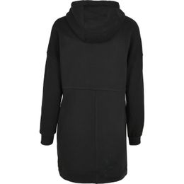 Urban Classics Damen A-Linien-Kleid "Urban Classics Damen Ladies Organic Oversized Terry Hoody Dress", schwarz, Gr. M, unifarben, 100% Baumwolle,